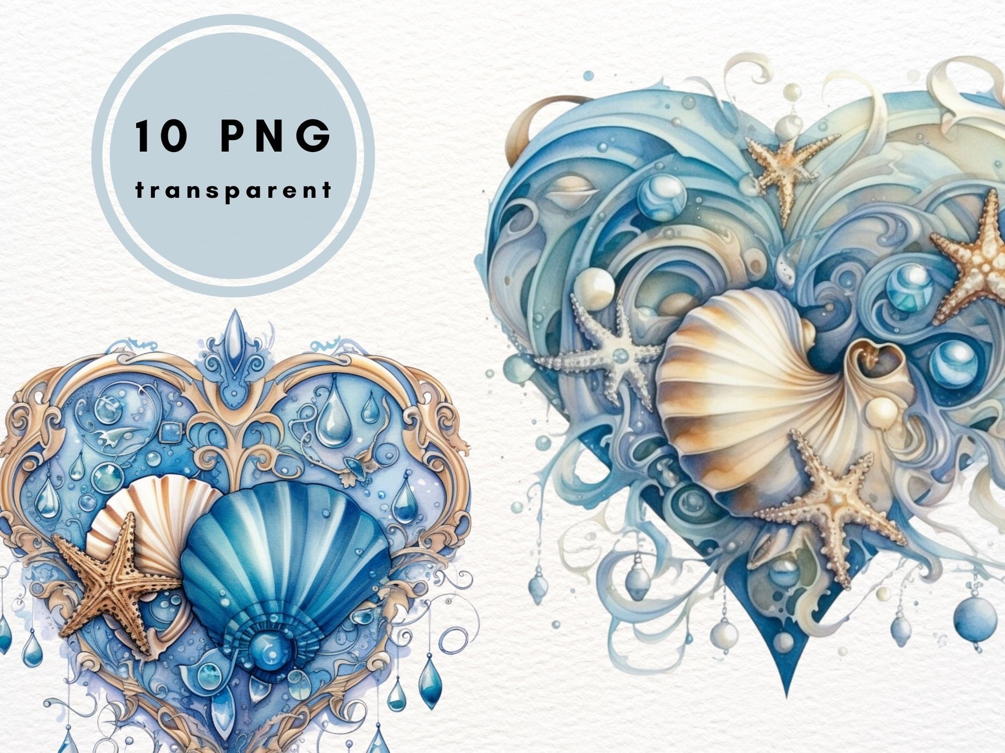 Teal Seashell Clipart