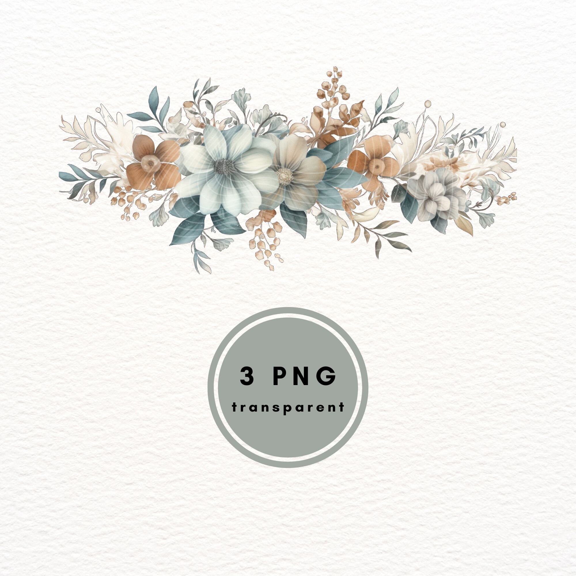 Floral Wedding Border PNG Flowers Border Wedding Invitation - Etsy