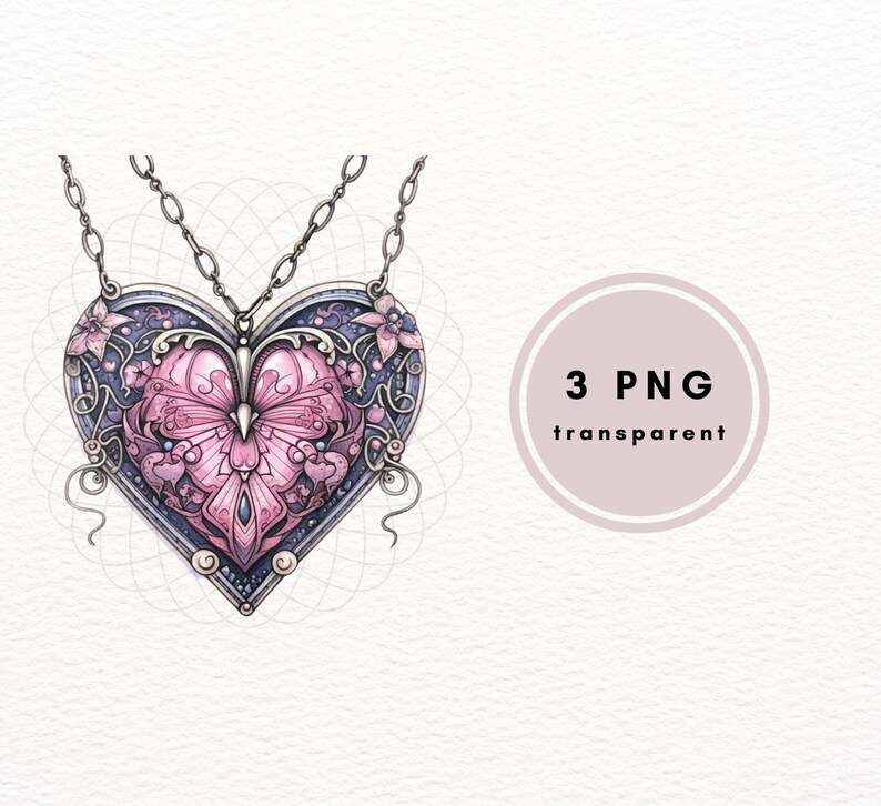 Heart Charm Clipart PNG Clipart Images 3 PNG Transparent - Etsy