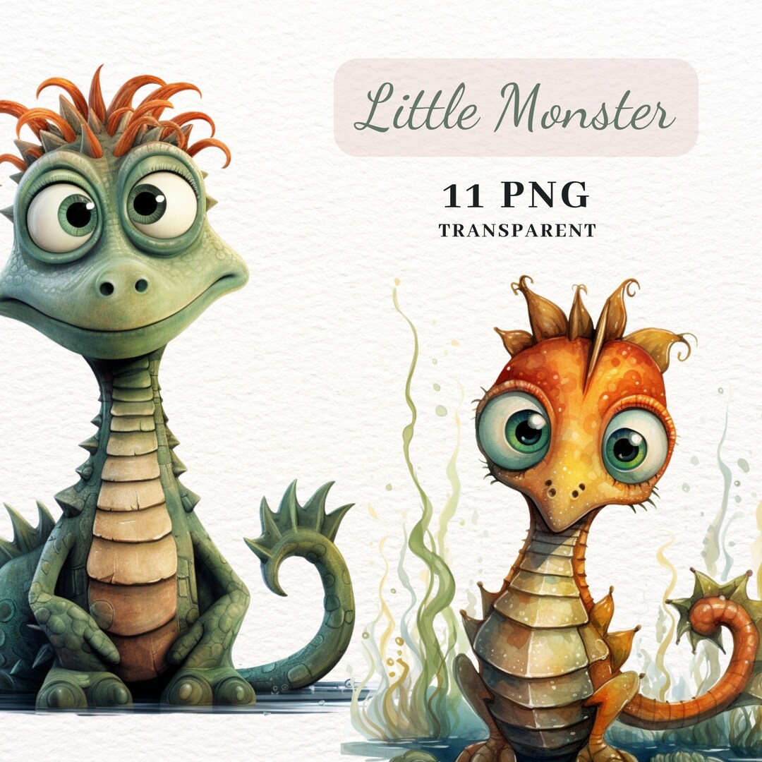 Little Monsters Clipart, Funny Monsters PNG Images, PNG Clipart Bundle ...