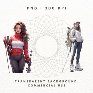 Sporty Girls Anime Clipart, PNG Clipart Bundle, Set of 18 PNG Elements ...