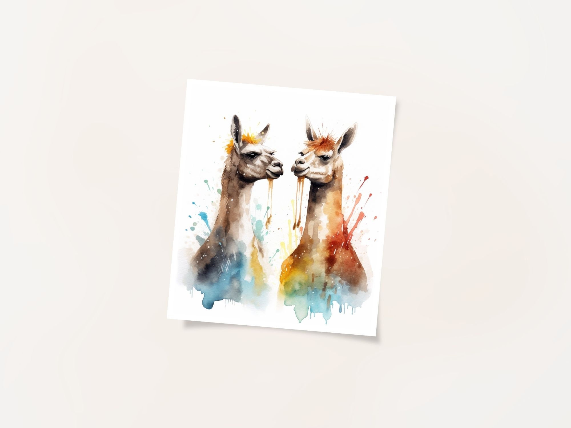 Watercolor Llamas Clipart Llamas Clipart Bundle 13 JPG - Etsy UK