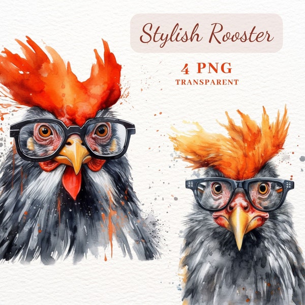 Rooster Clip Art - Etsy