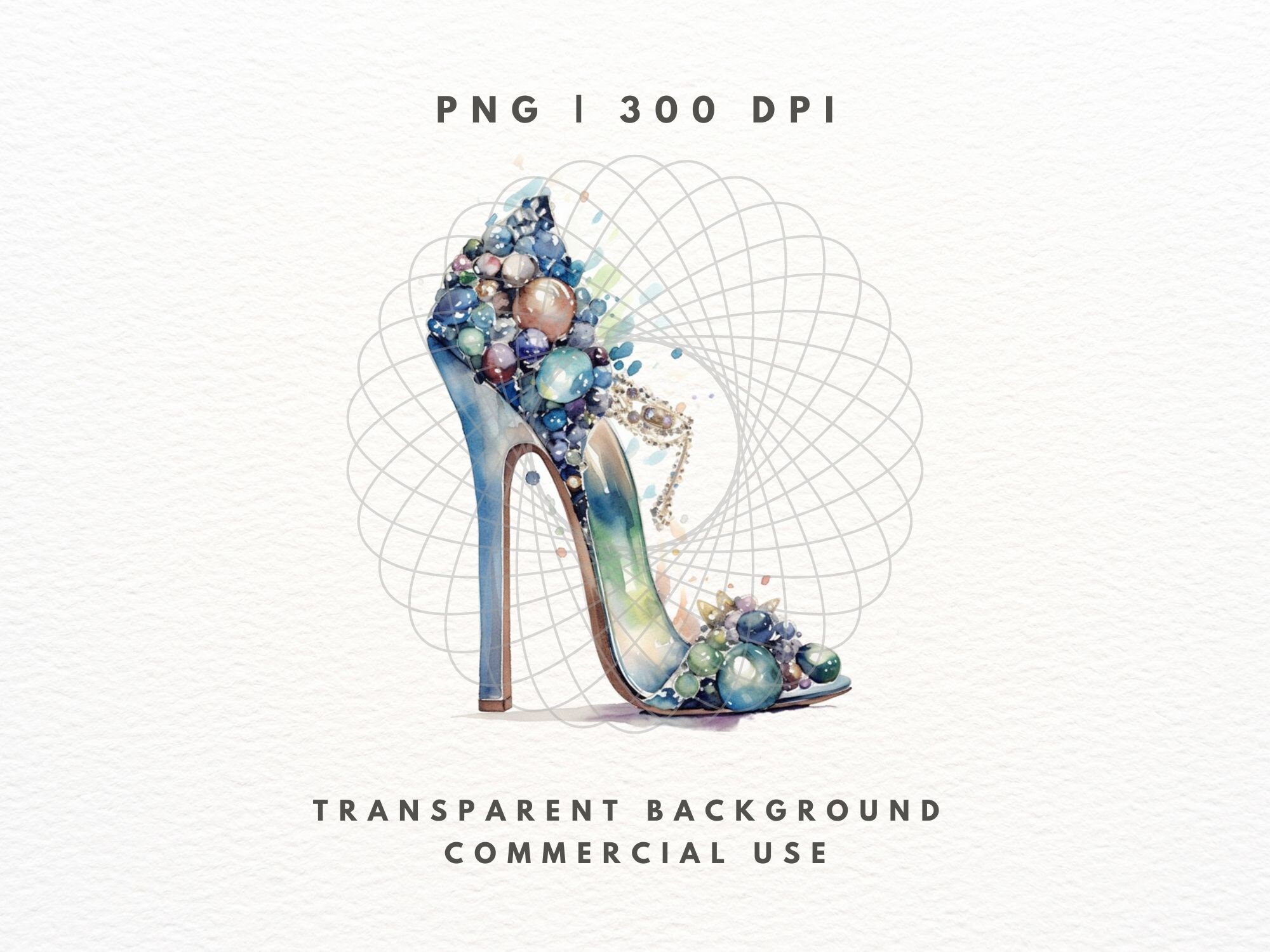 Crystal Prom Shoes Watercolor Clipart Bundle (digital Download) - Etsy