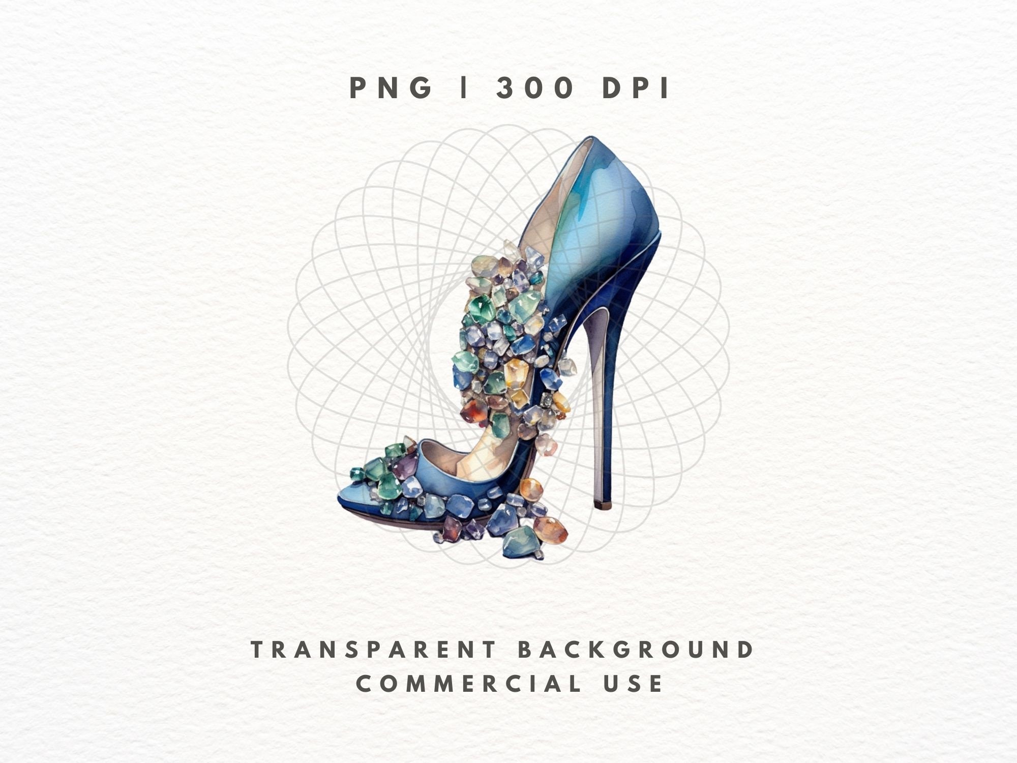 Crystal Prom Shoes Watercolor Clipart Bundle (digital Download) - Etsy