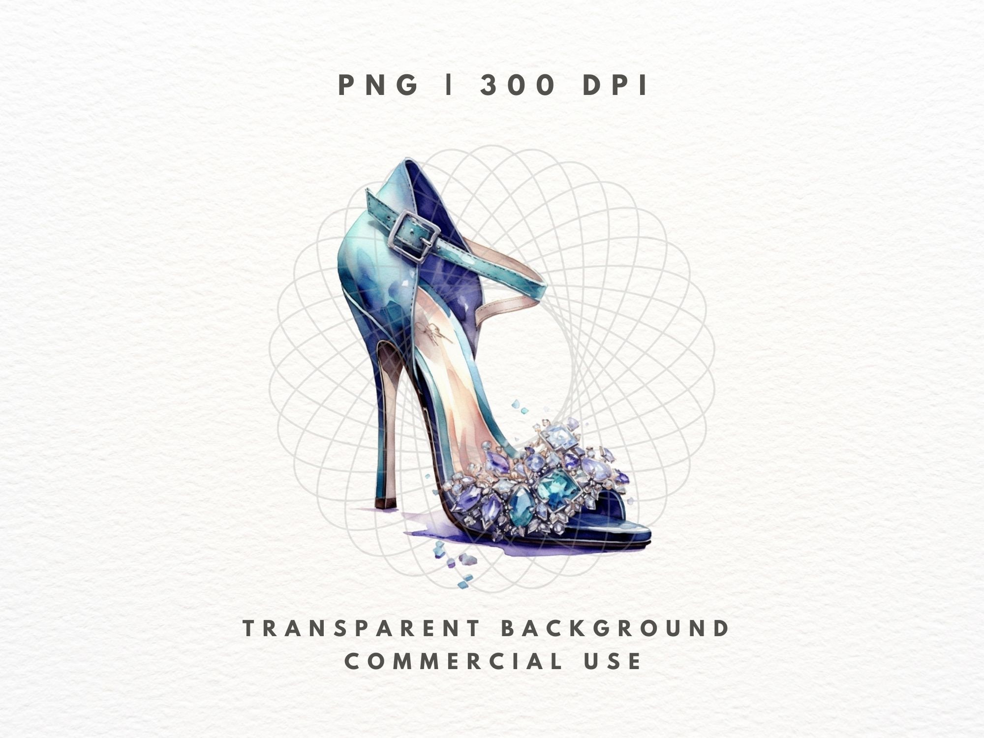Crystal Prom Shoes Watercolor Clipart Bundle (digital Download) - Etsy