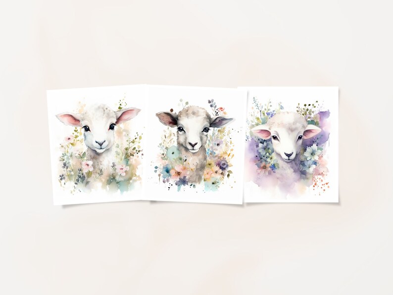 Little Lamb Clipart JPG Clipart Bundle Animal Clipart - Etsy