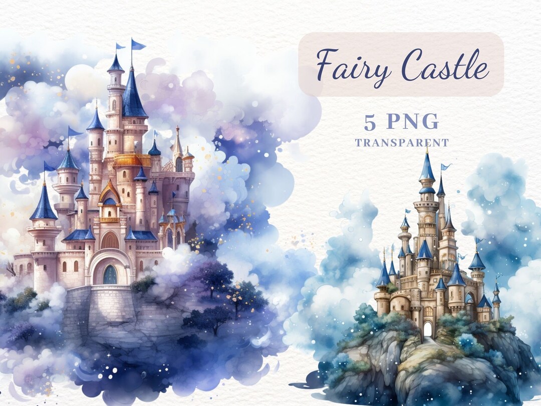 Fairy Castle Clipart in PNG Format, Blue Castle Images PNG Clipart ...