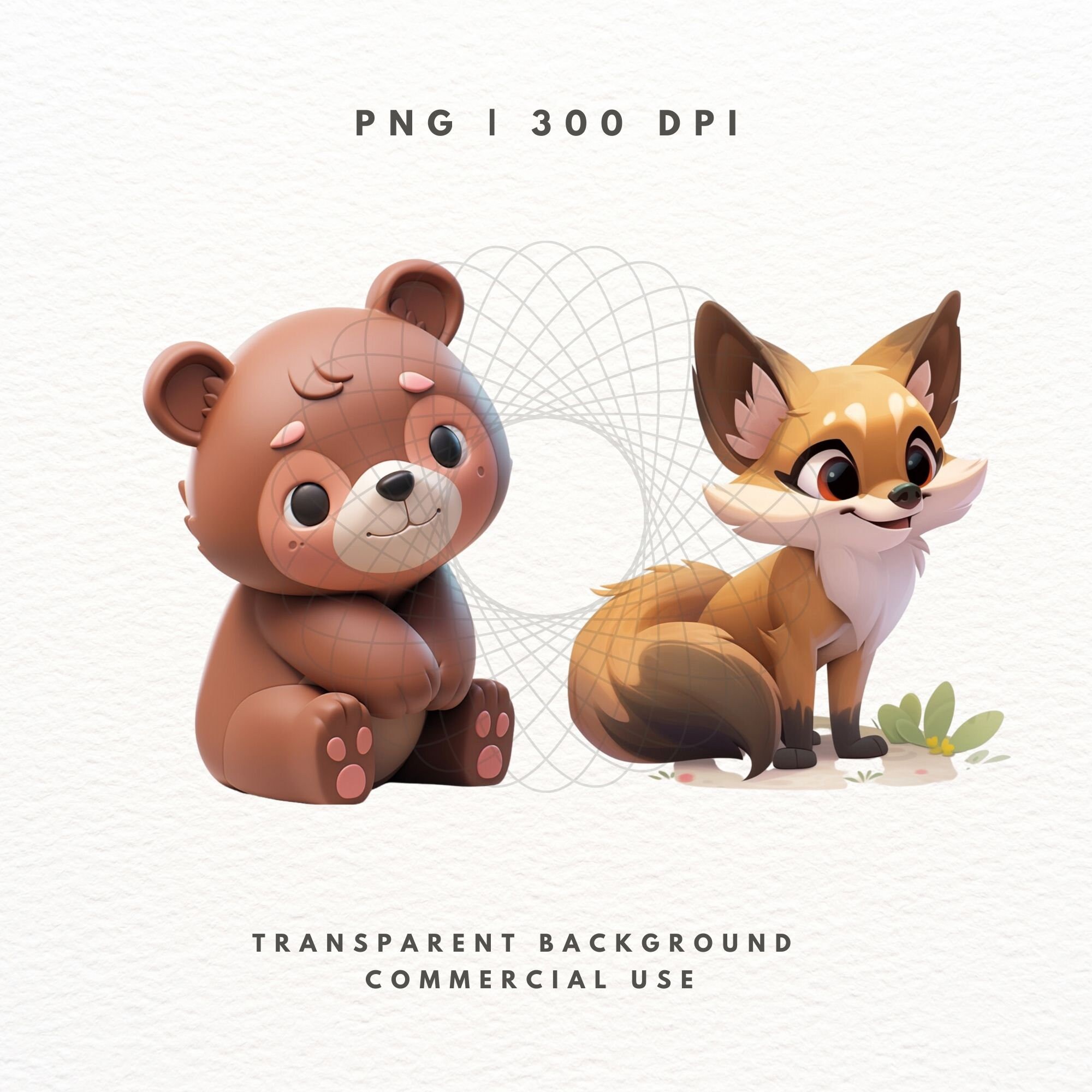 Woodland Animals Clipart PNG Clipart Bundle Forest Animals - Etsy