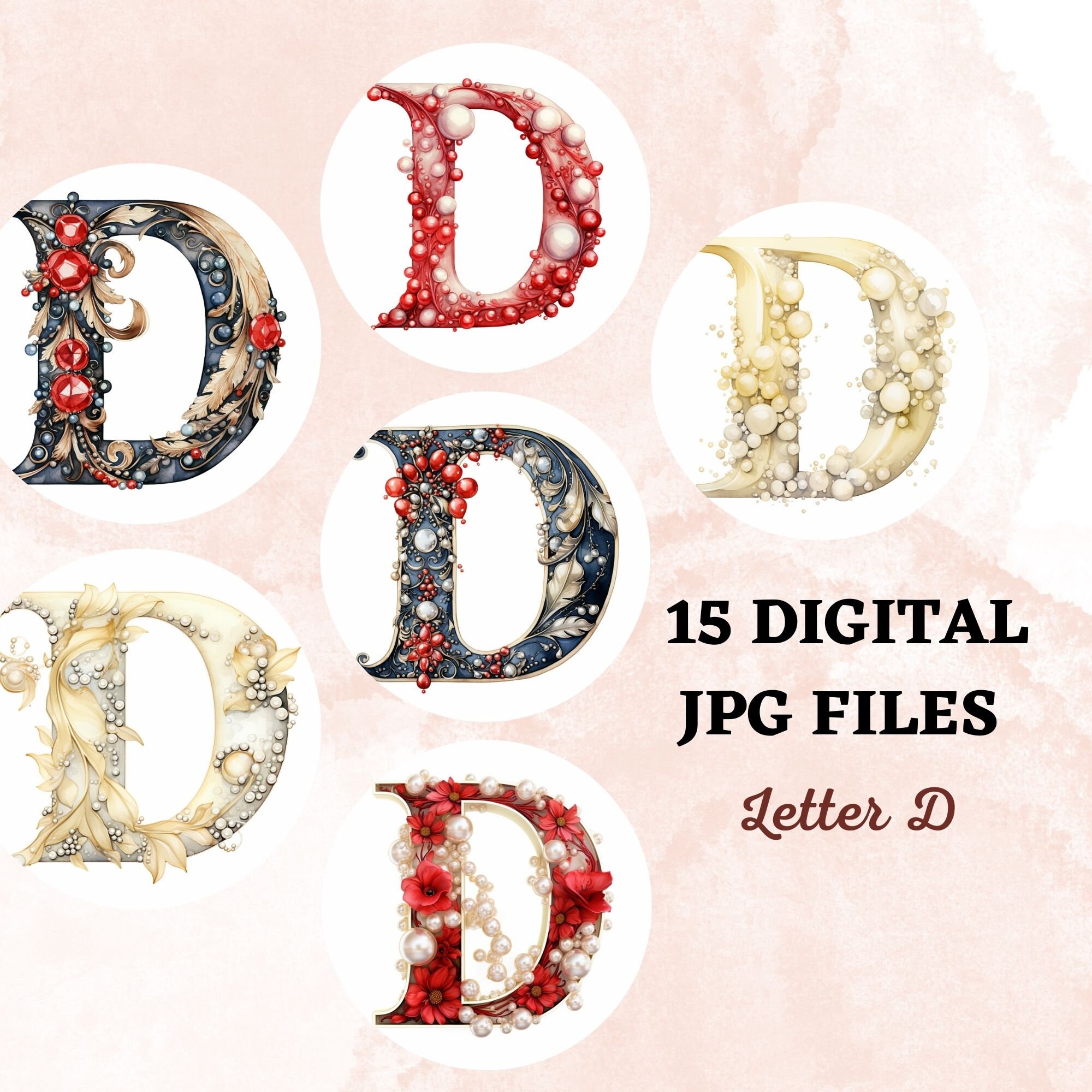 Letter D Clipart Various Color Letter D Clipart Letters - Etsy