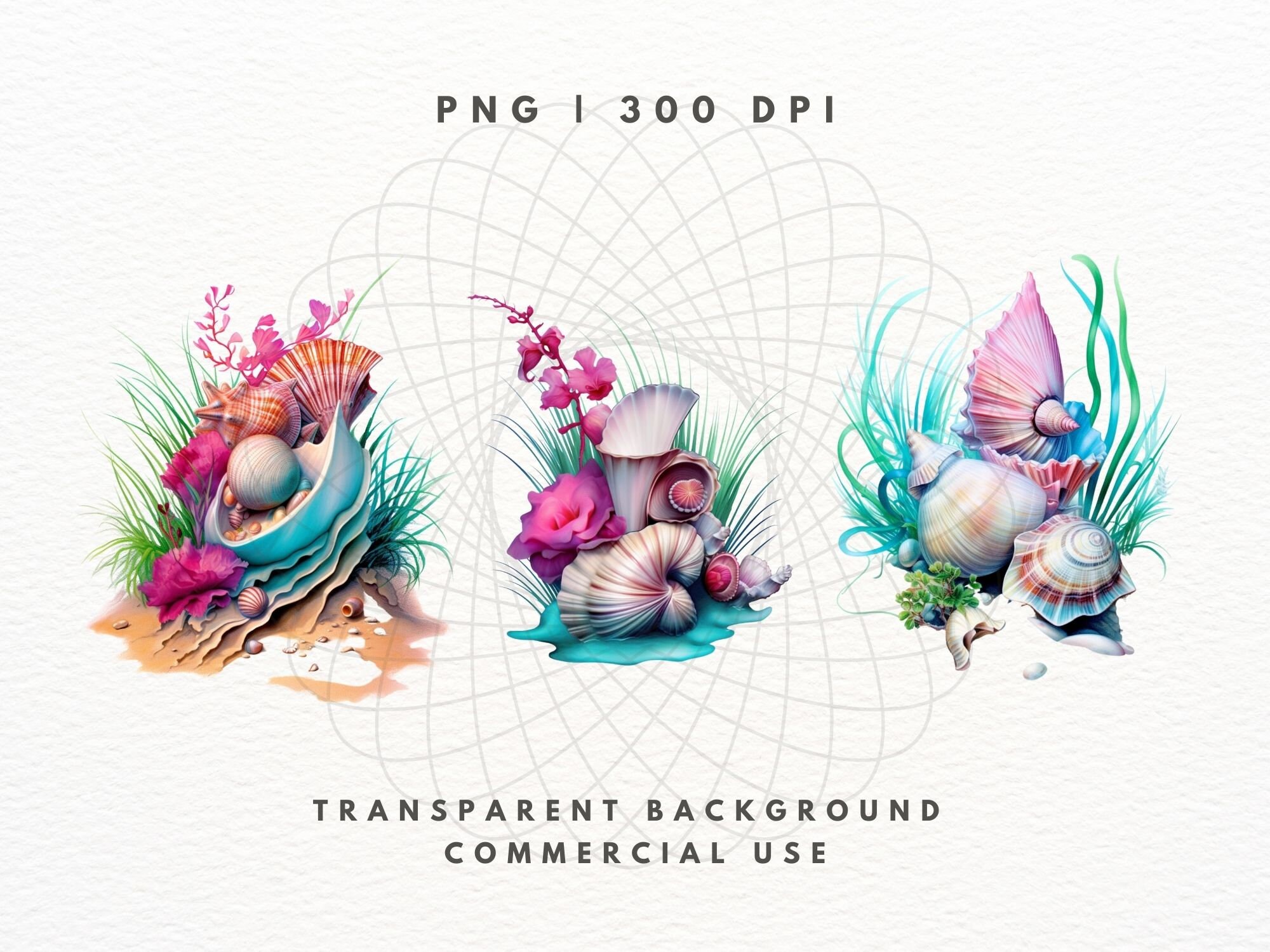 Ocean Life PNG Clipart PNG Ocean Theme Clipart Bundle Sea - Etsy