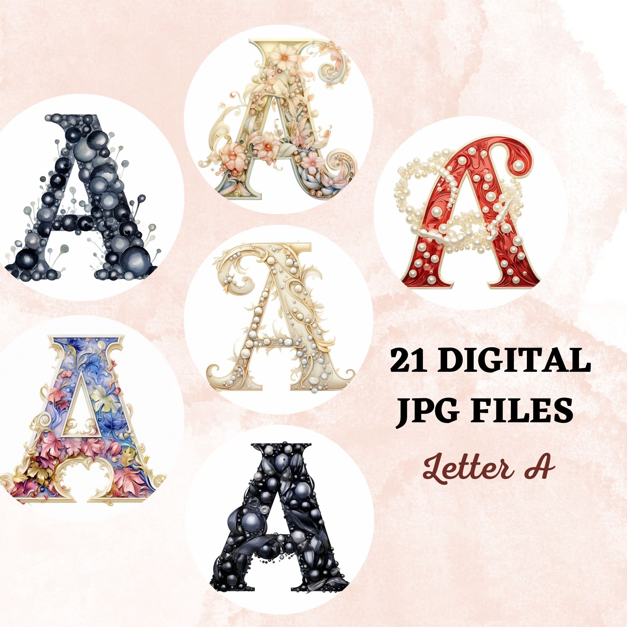 Letter A Clipart 21 High Quality JPG Images Nursery Art - Etsy