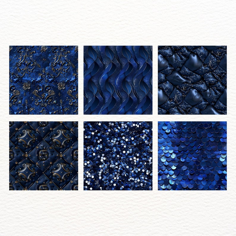 Luxurious Blue Texured Digital Paper for Scrapbook, Collage Images ...