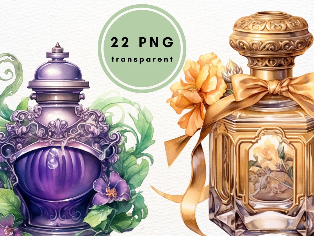 Colorful Perfume Bottles Clip Art, PNG Clipart Bundle, 22 PNG ...