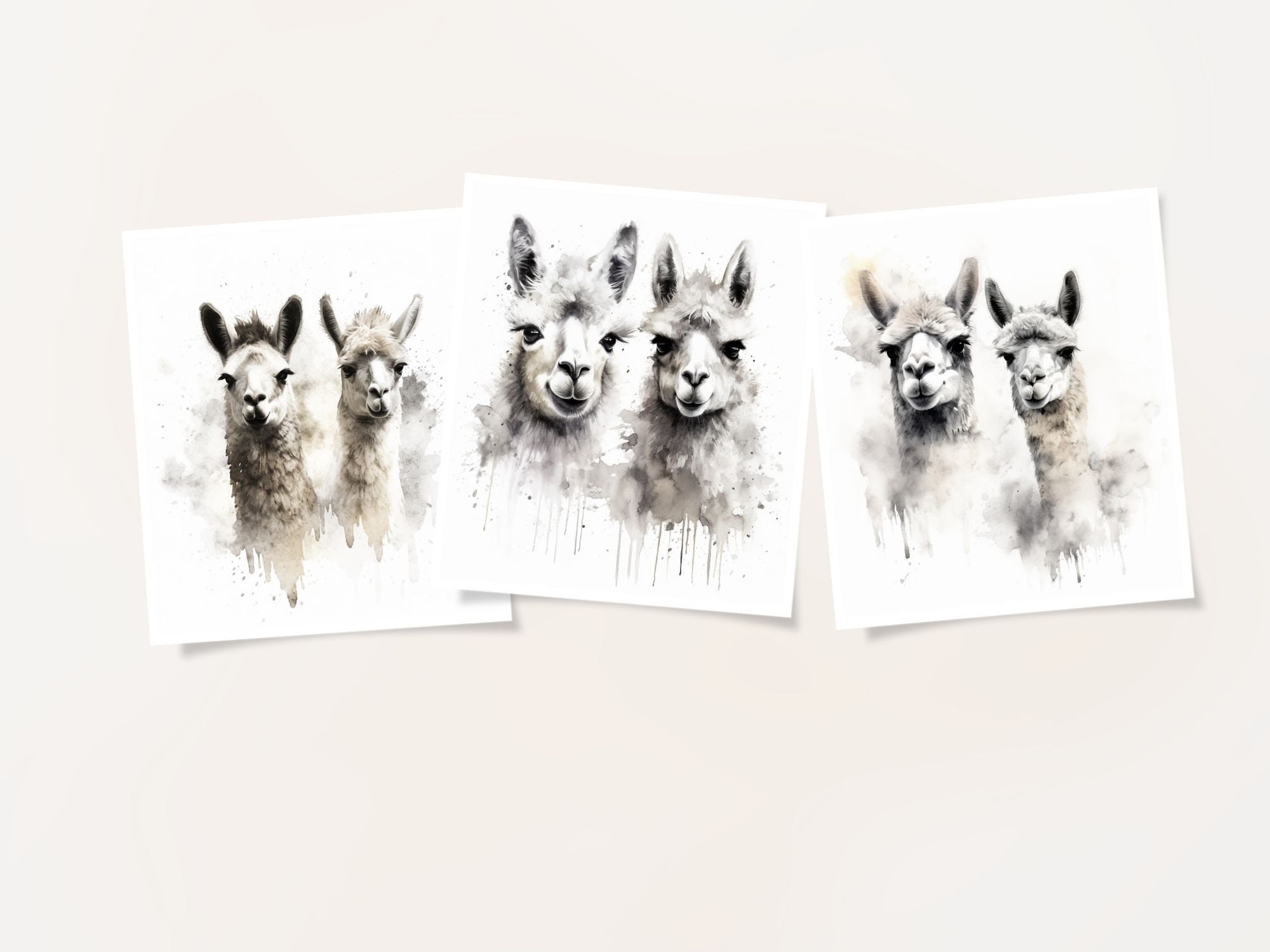 Watercolor Llamas Clipart Llamas Clipart Bundle 13 JPG - Etsy UK