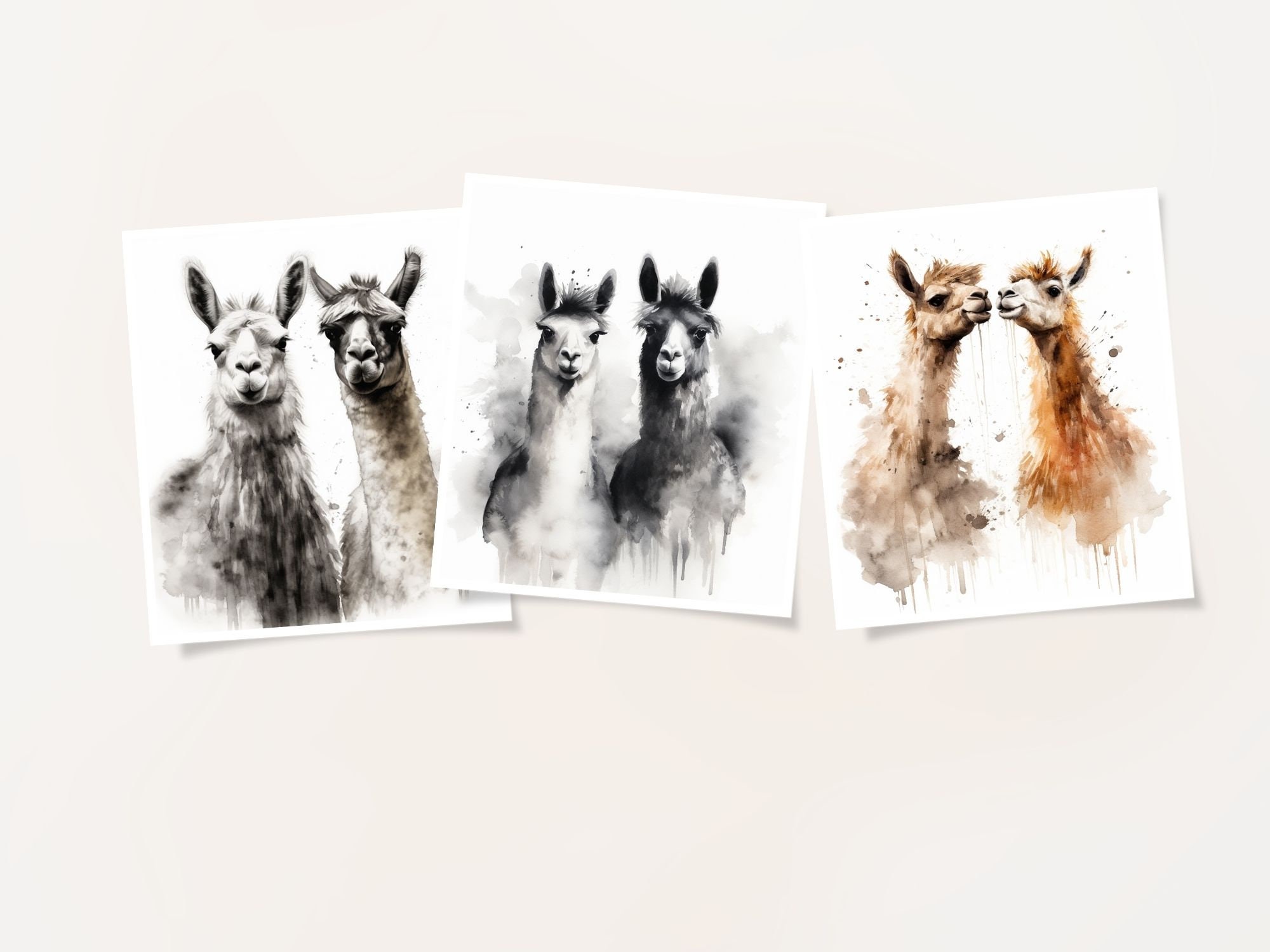 Watercolor Llamas Clipart Llamas Clipart Bundle 13 JPG - Etsy UK