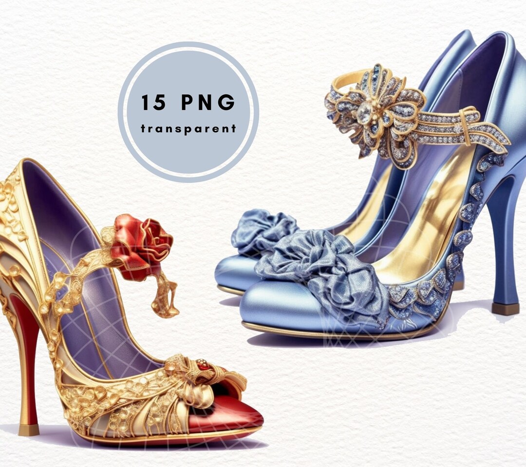 Crystal Prom Shoe Clipart, Glamour PNG, Commercial Use (digital ...