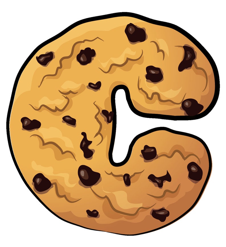 Cookie Alphabet Letters and Numbers Chocolate Chip and - Etsy