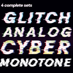 Glitch Alphabet PNG Bundle: 4 Color Styles, Y2K Font (digital Download ...
