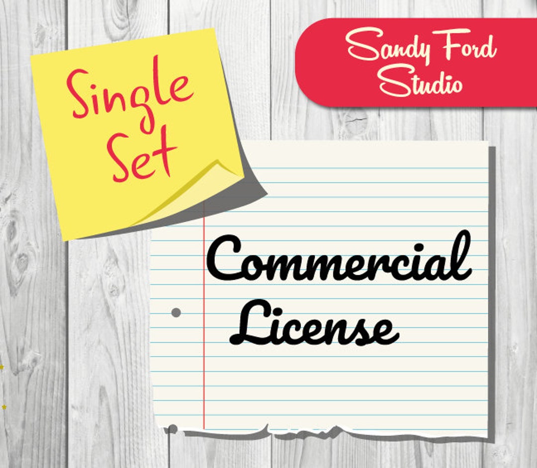 Commercial License - for One Clip Art Set - Etsy