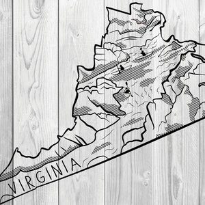 Virginia State SVG Bundle: Clipart, Outline, Vector (instant Download ...