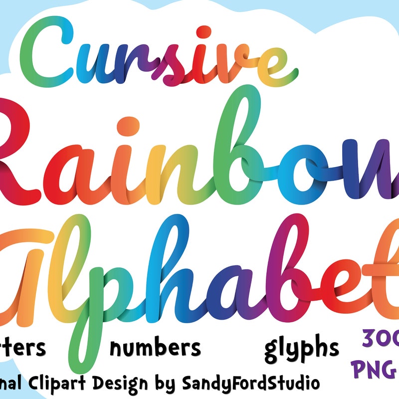 Rainbow Letters - Etsy