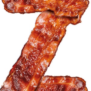 Crispy Bacon Alphabet - Bacon Clipart - Letters and Numbers - Png Files ...