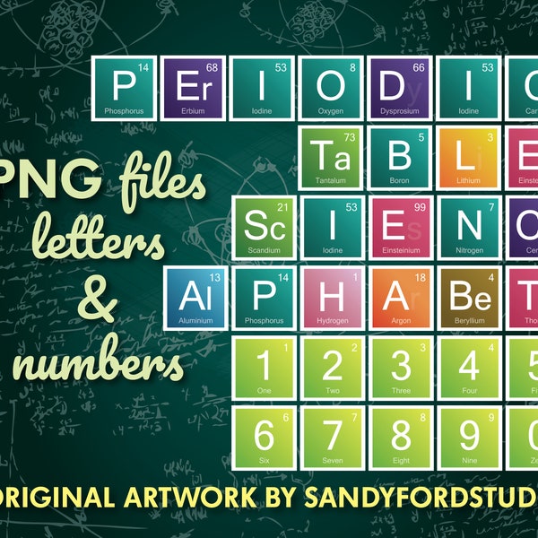 Periodic Table Alphabet Png - Etsy