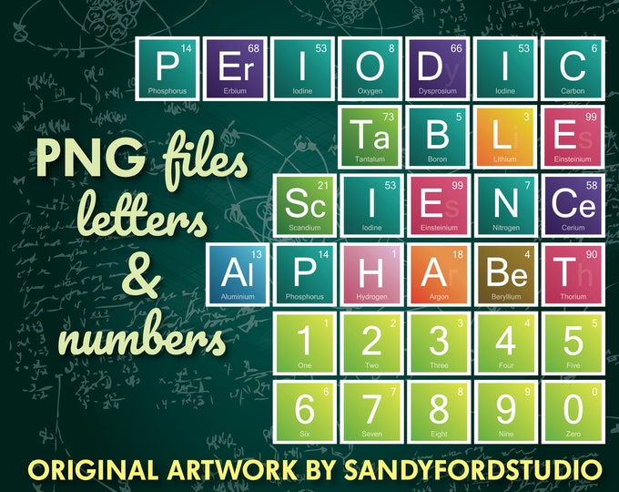 Science Alphabet Periodic Table Letters 90 Letters - Etsy UK