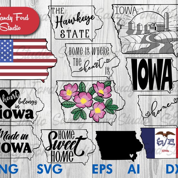 Iowa Svg - Etsy