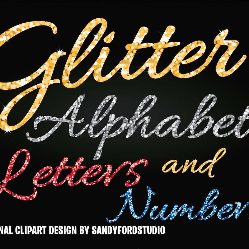 Glitter Letters - Etsy