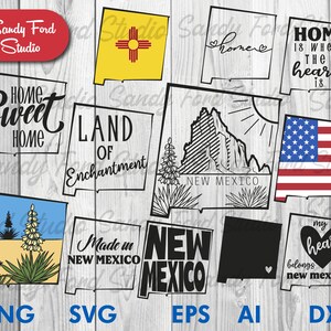 New Mexico State SVG Bundle: Clipart, Outline, Vector (digital Download ...