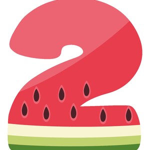 Watermelon Alphabet Clipart , Fruit Letters, Numbers and Glyphs ...