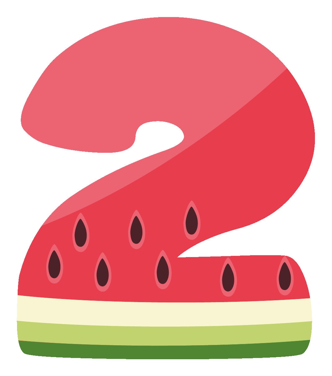 Watermelon Alphabet Clipart Fruit Letters Numbers and - Etsy