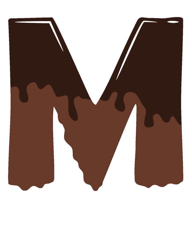Dripping Chocolate Alphabet Clipart Set: SVG, PNG, EPS (digital ...