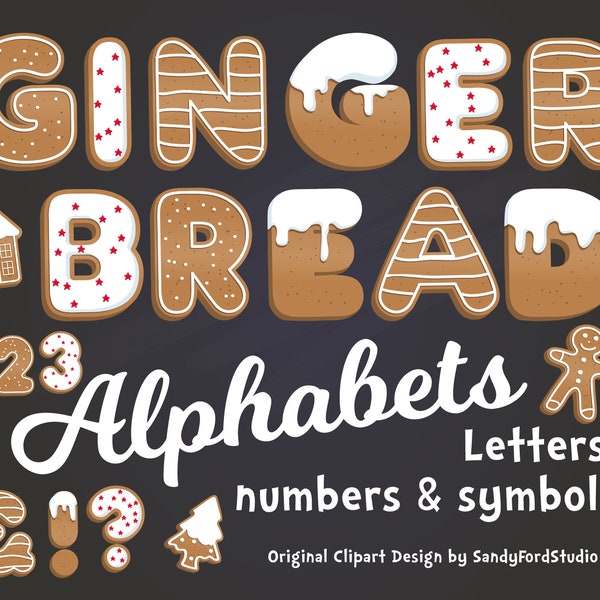 Gingerbread Clipart - Etsy