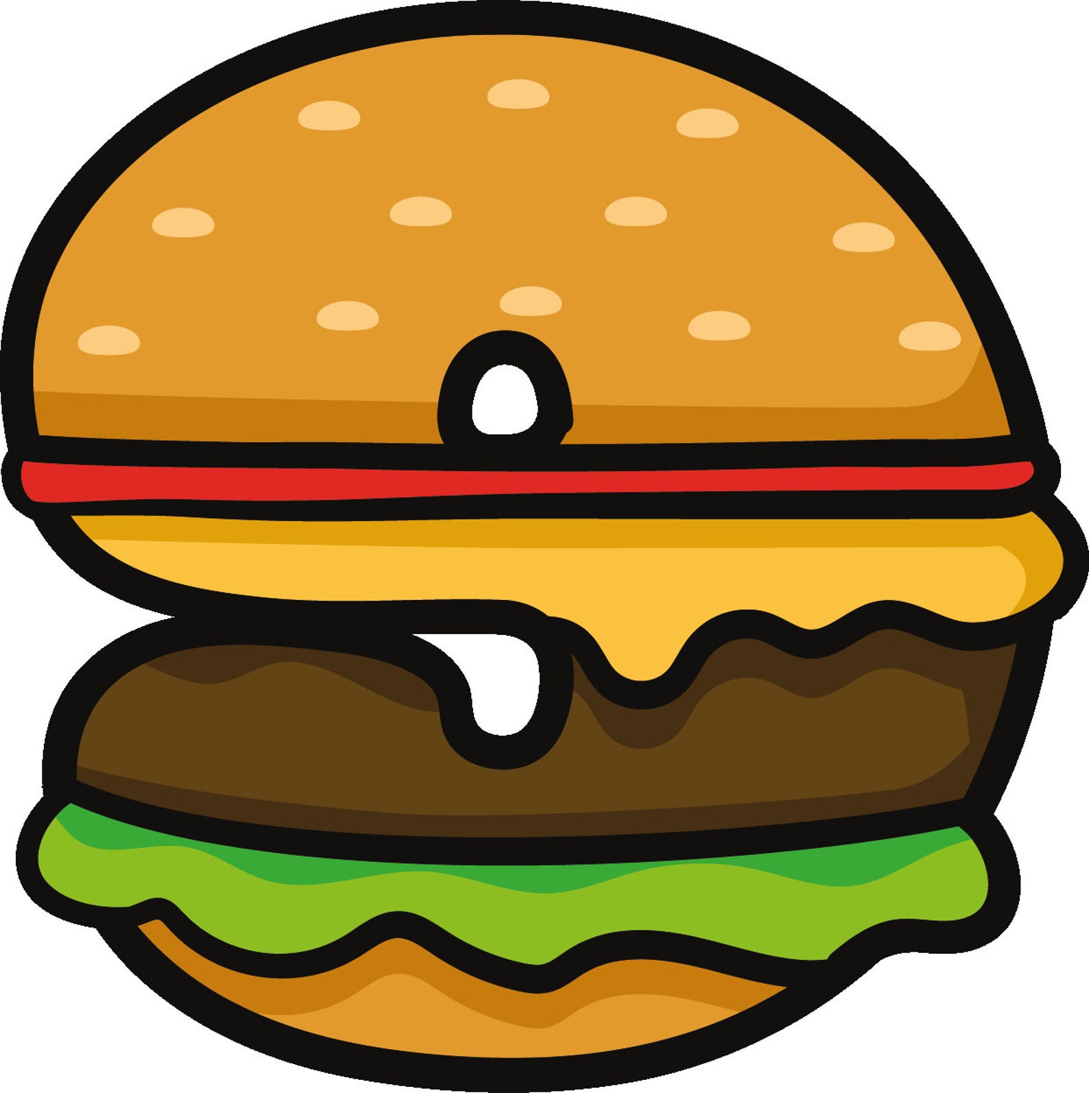 Burger Alphabet Clipart, Burger Letters, Numbers and Glyphs, Burger Svg ...
