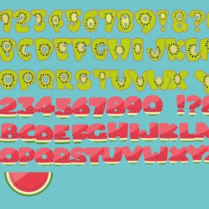 Fruity Alphabet Clipart, Fruit Letters SVG, PNG, Eps, Ai Files ...