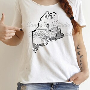 Maine State SVG Bundle, Maine Clipart, Maine Outline, Maine PNG, Maine ...