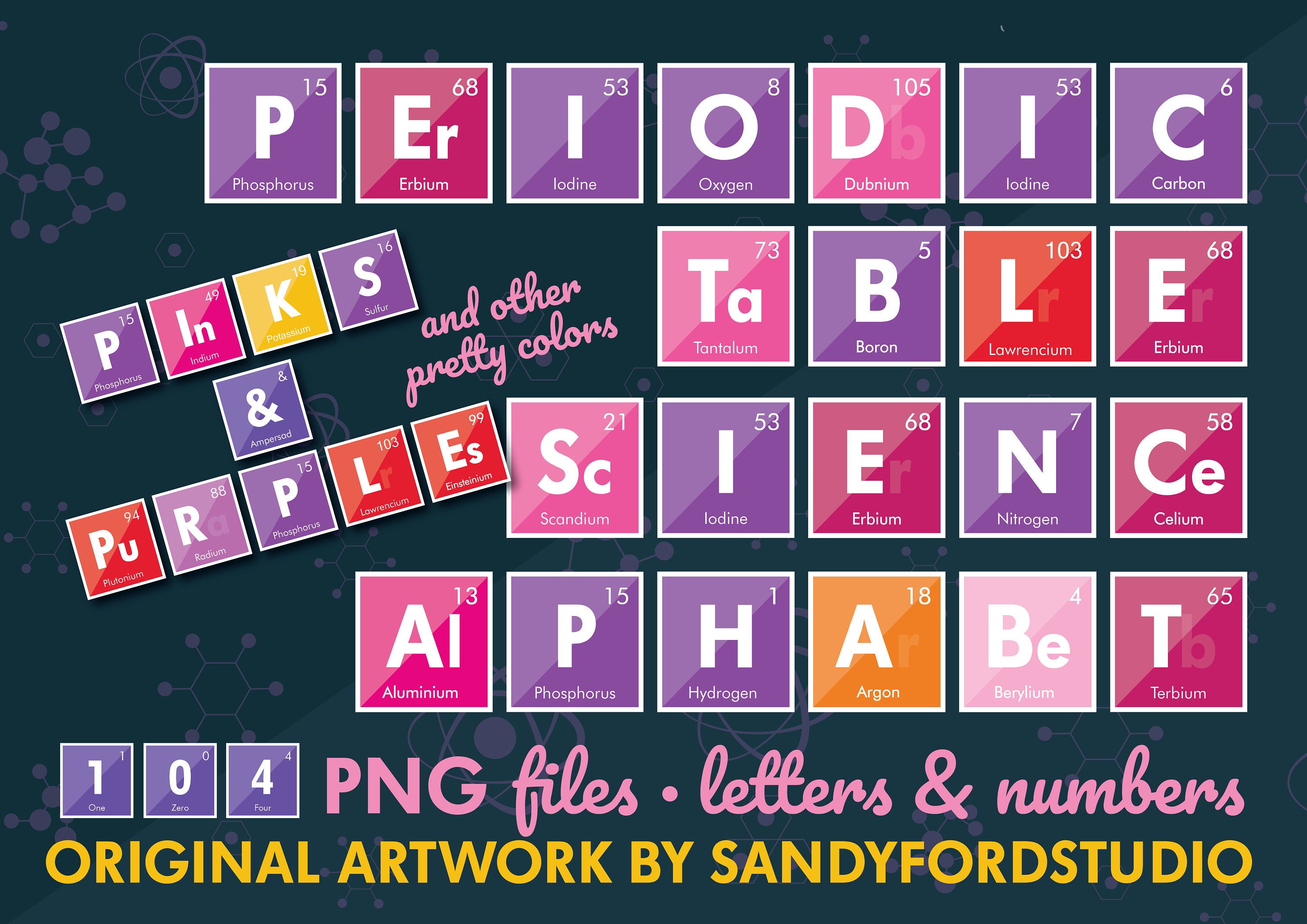 Alfabeto científico Rosas púrpuras rojo naranja amarillo | Etsy