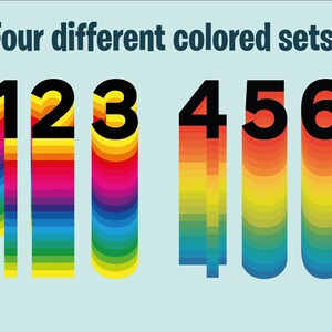 Retro Rainbow Alphabet, Gay Pride PNG Letters, Retro Rainbow Font ...