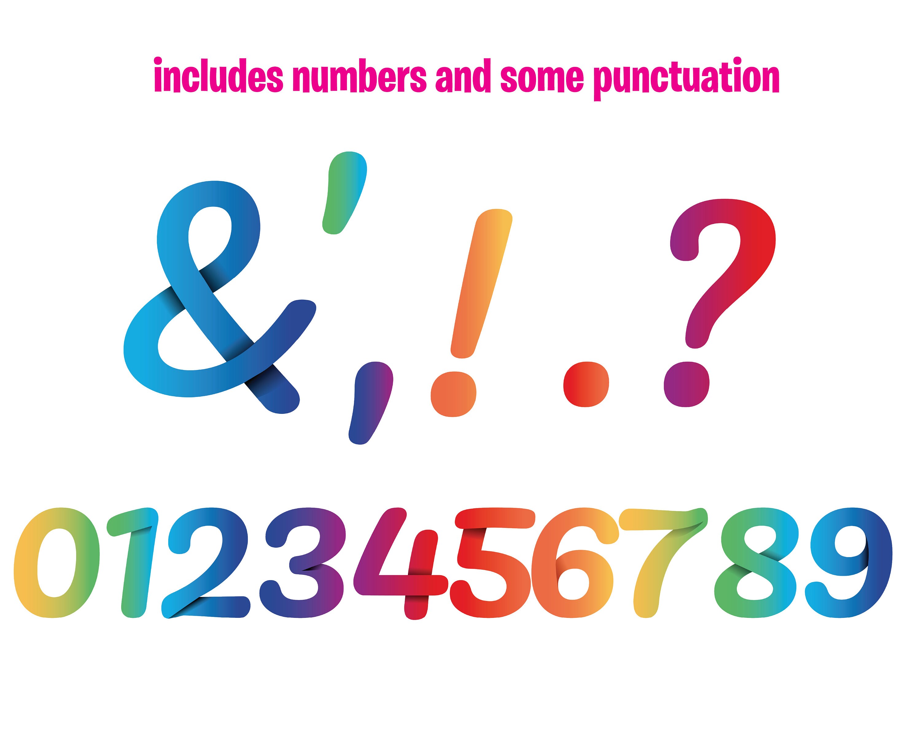 Cursive Rainbow Alphabet: PNG Lettering Set (instant Download) - Etsy