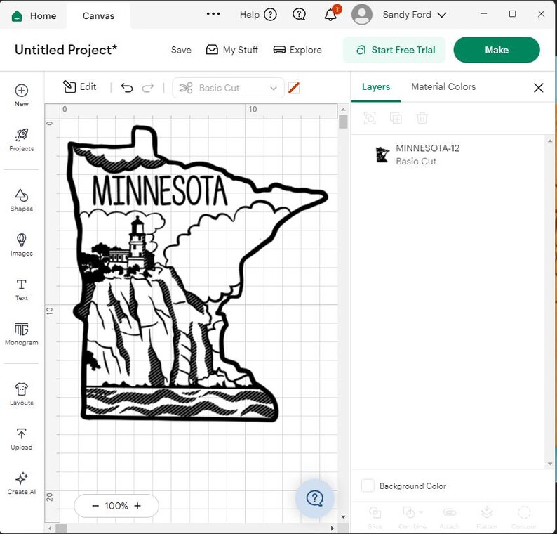 Minnesota State SVG Bundle, Hand Drawn State Outlines, Flag, Flower ...