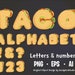 Taco Alphabet Clipart, Taco Letters, Numbers and Glyphs, Taco Svg, Png ...