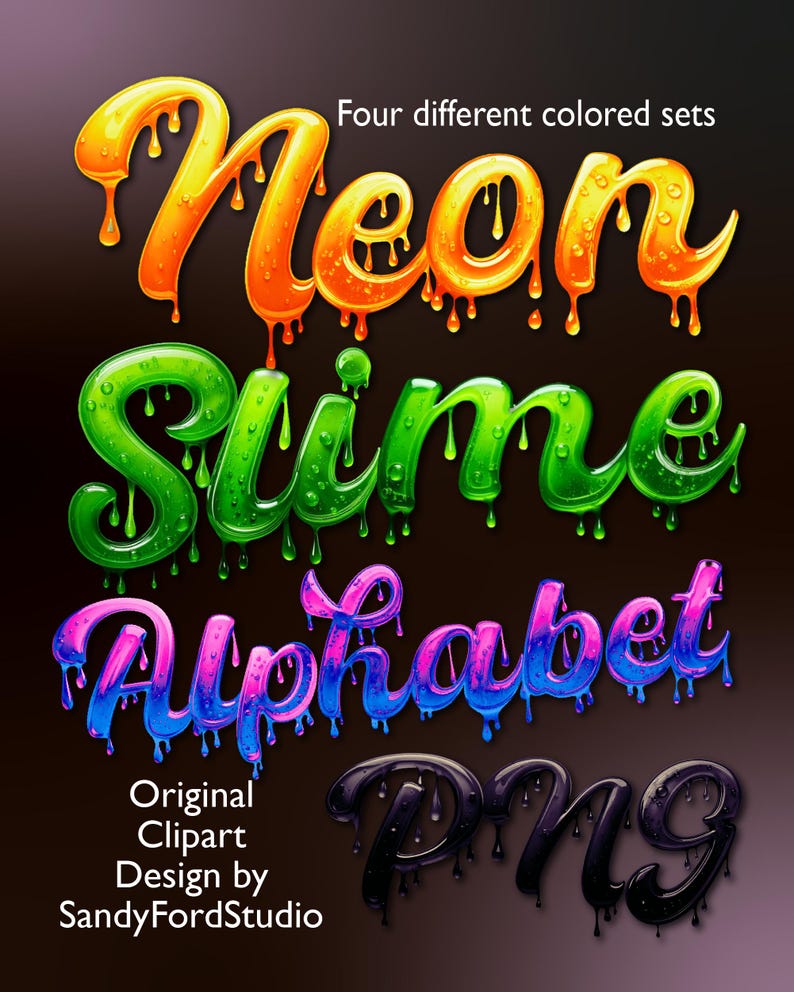 3D Slime Alphabet PNG, Toxic Waste Dripping Letters, Green Slime and ...