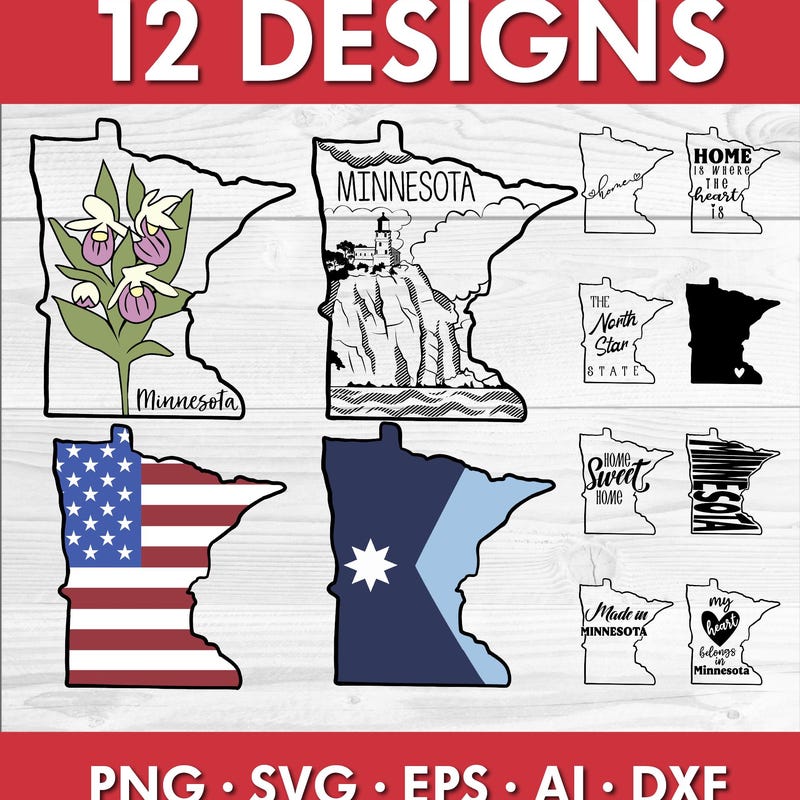 Minnesota State Svg - Etsy