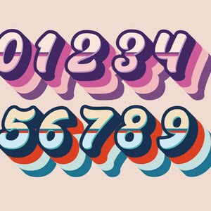 Striped Retro Font Alphabet, Vintage Font SVG PNG - Letters Numbers ...
