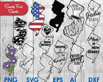 New Jersey State SVG Bundle | Instant Download | Commercial Use ...