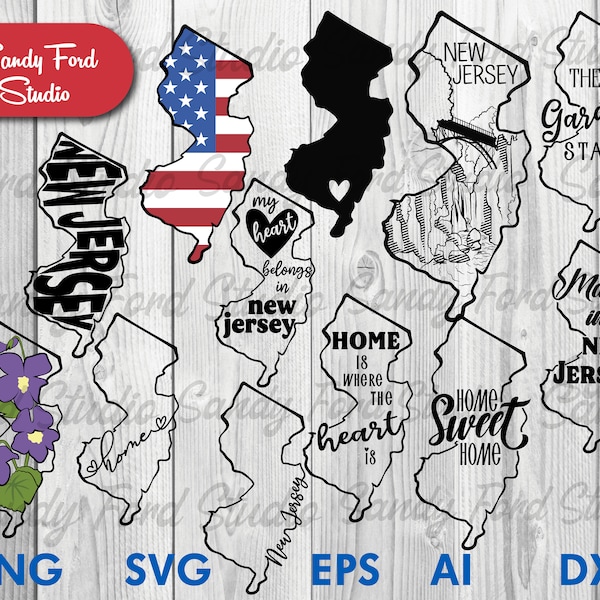 New Jersey Svg - Etsy