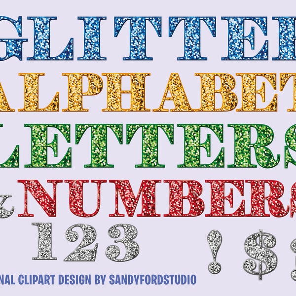 Glitter Letters - Etsy